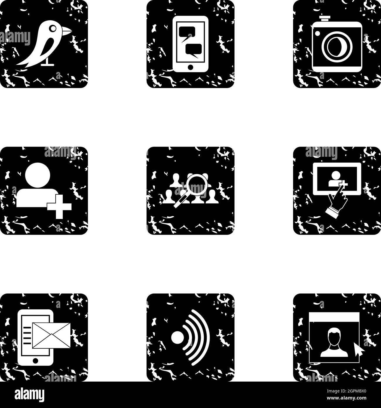 Communication set Black and White Stock Photos & Images - Alamy