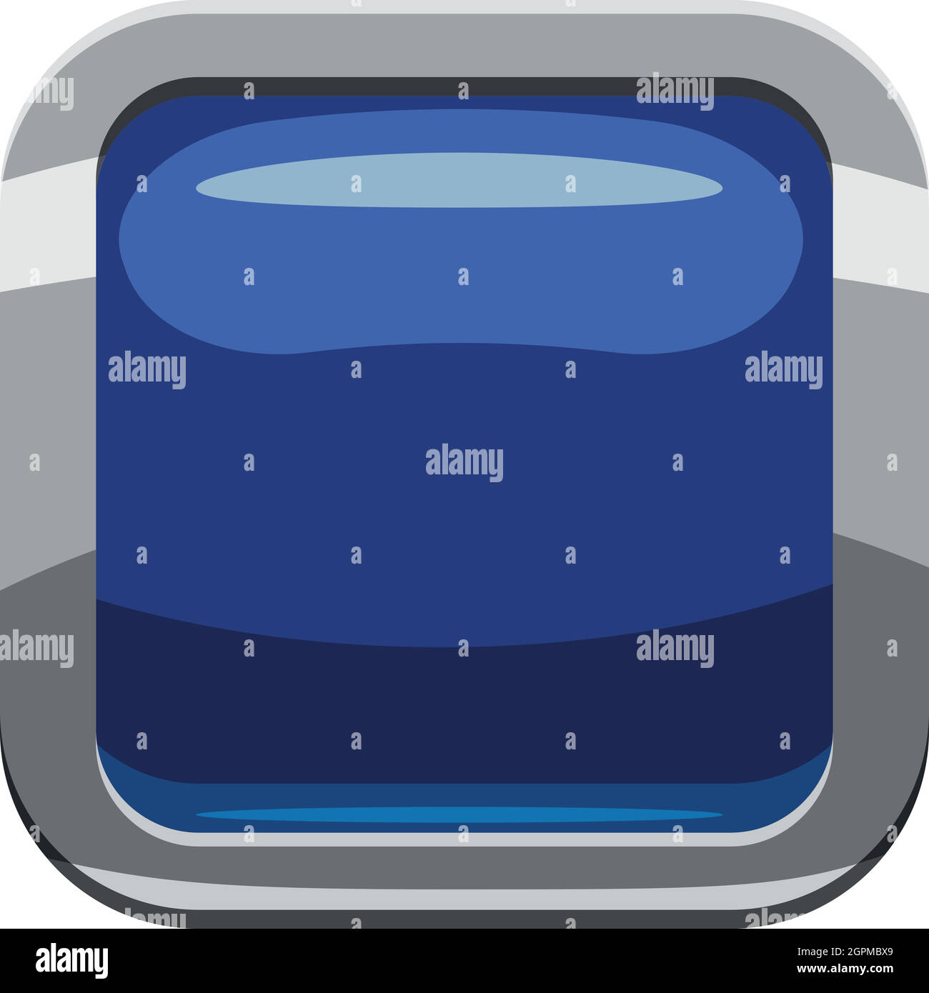Blue square button icon, cartoon style Stock Vector Image & Art - Alamy