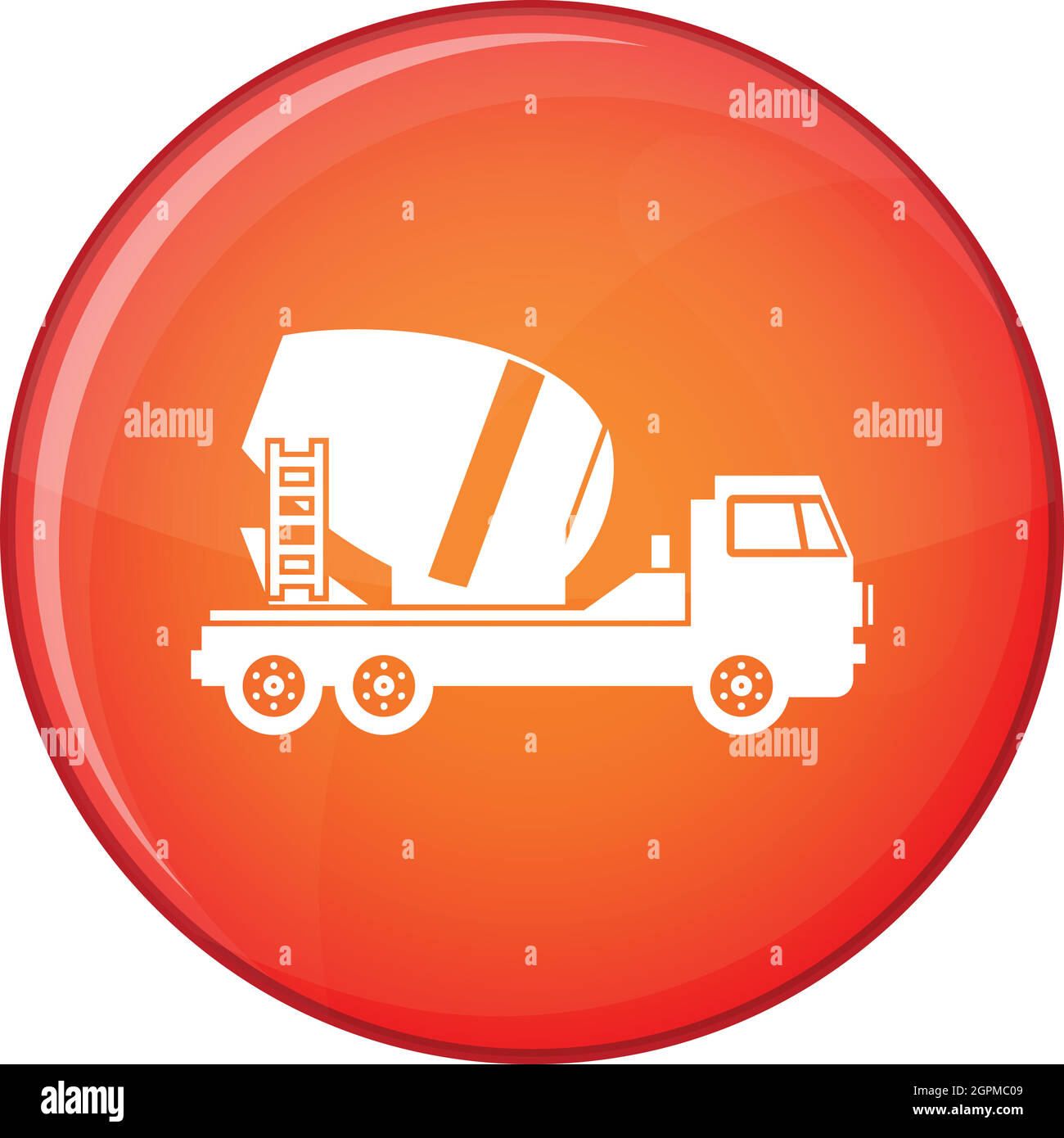 Concrete mixer truck icon, flat style Stock Vector Image & Art - Alamy