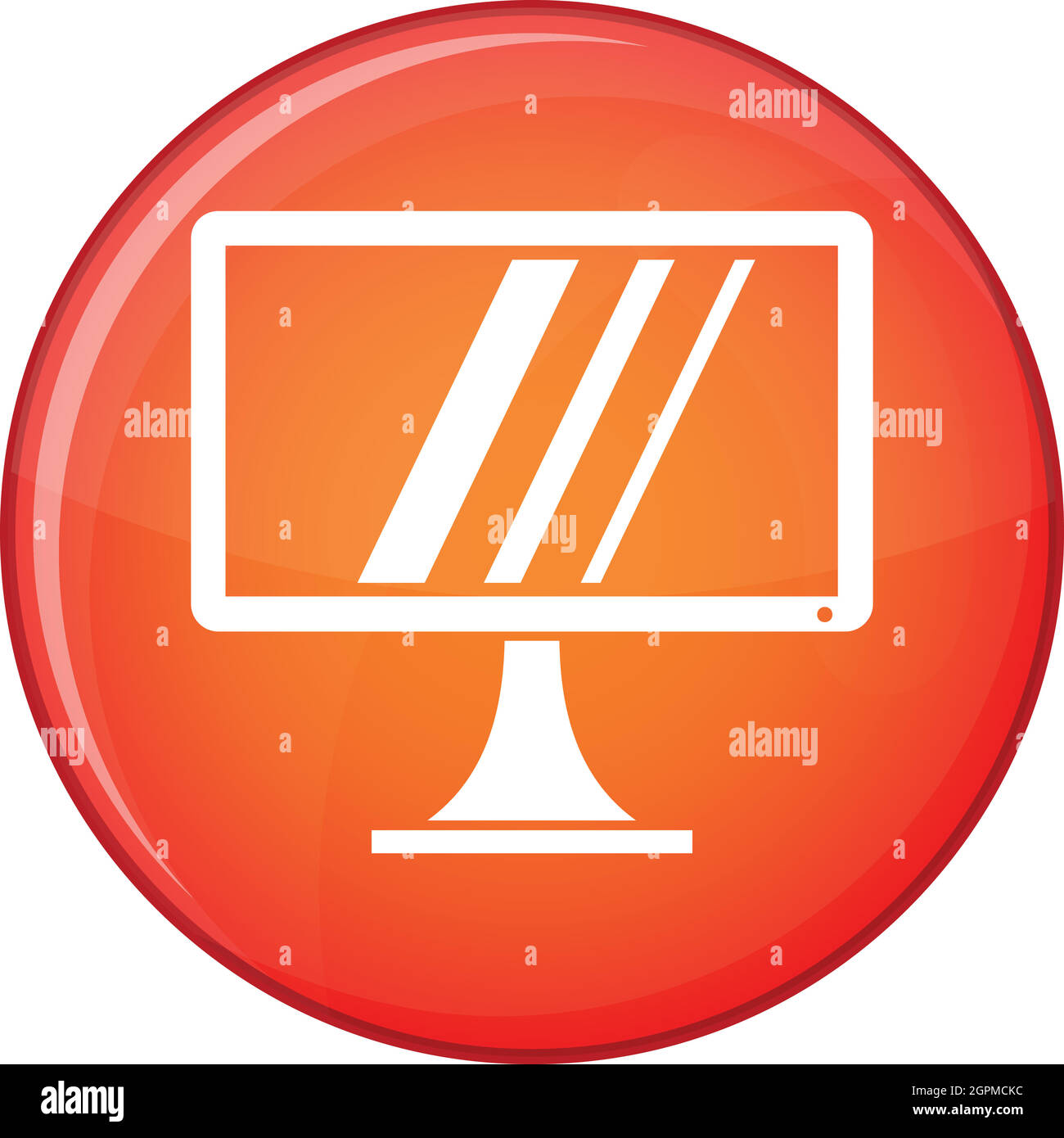 Computer monitor icon, flat style Stock Vector Image & Art - Alamy