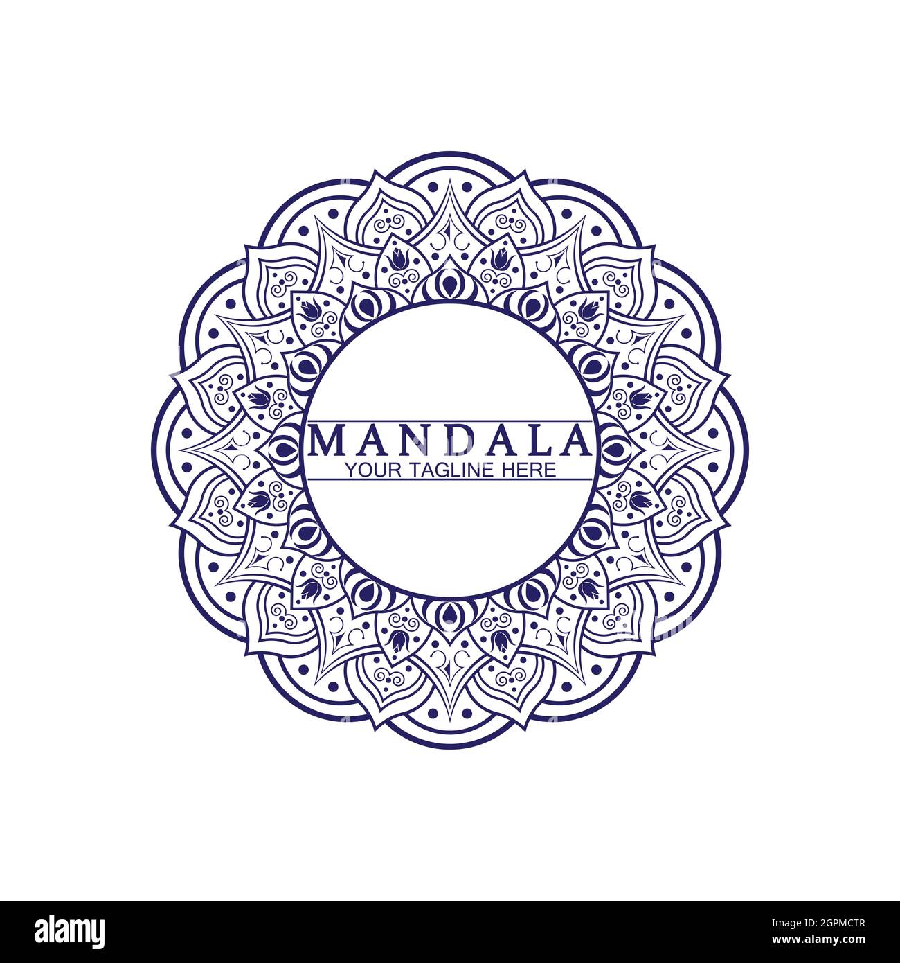 Circle pattern petal Flower Mandala Vector logo template illustration ...