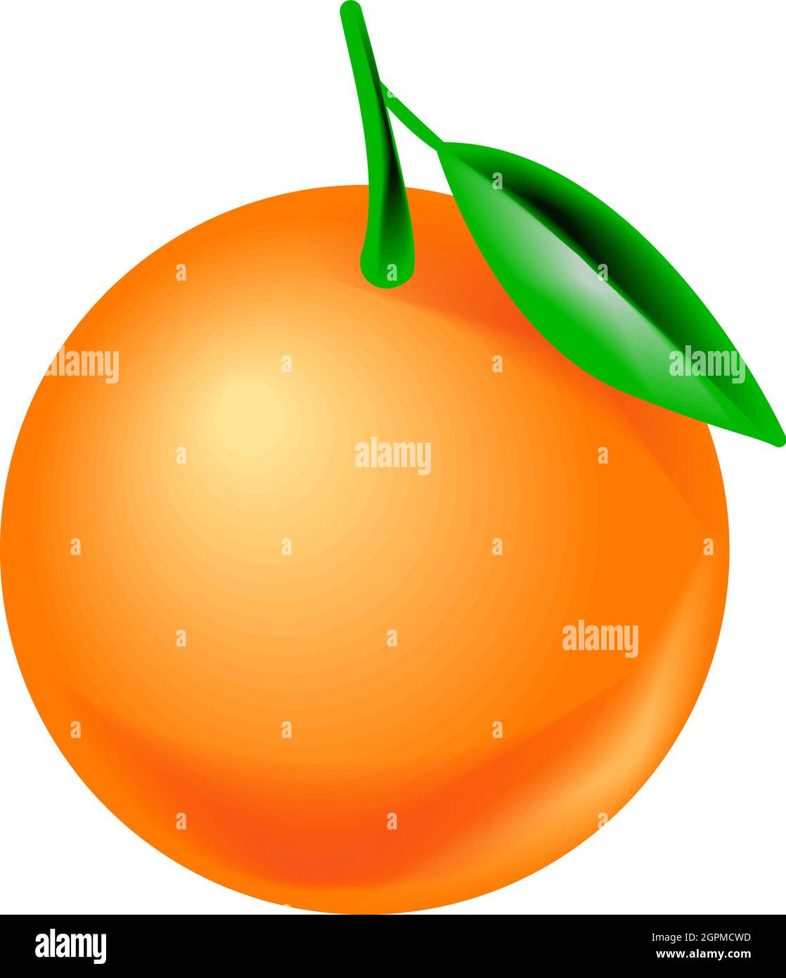 whole orange, realistic vector, isolated Stock Vector Image & Art - Alamy