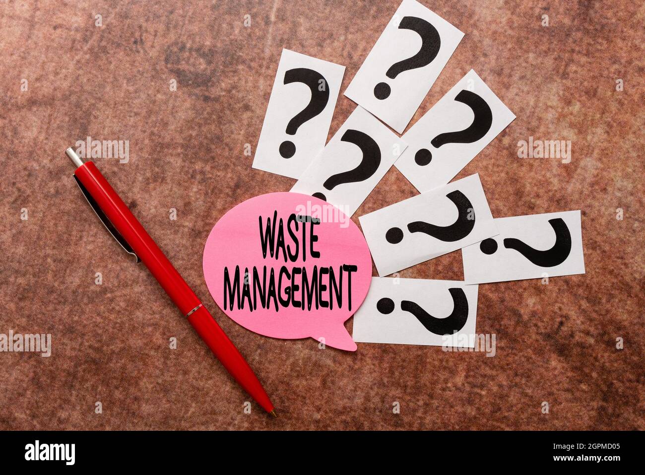 Handwriting text Waste Management. Word Written on actions required ...
