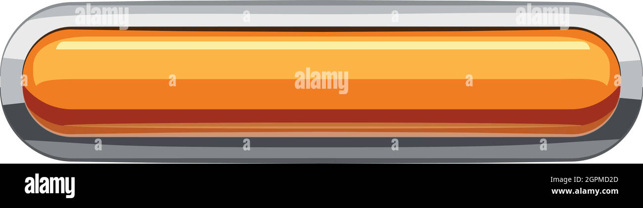 Gold rectangular button icon, cartoon style Stock Vector Image & Art ...