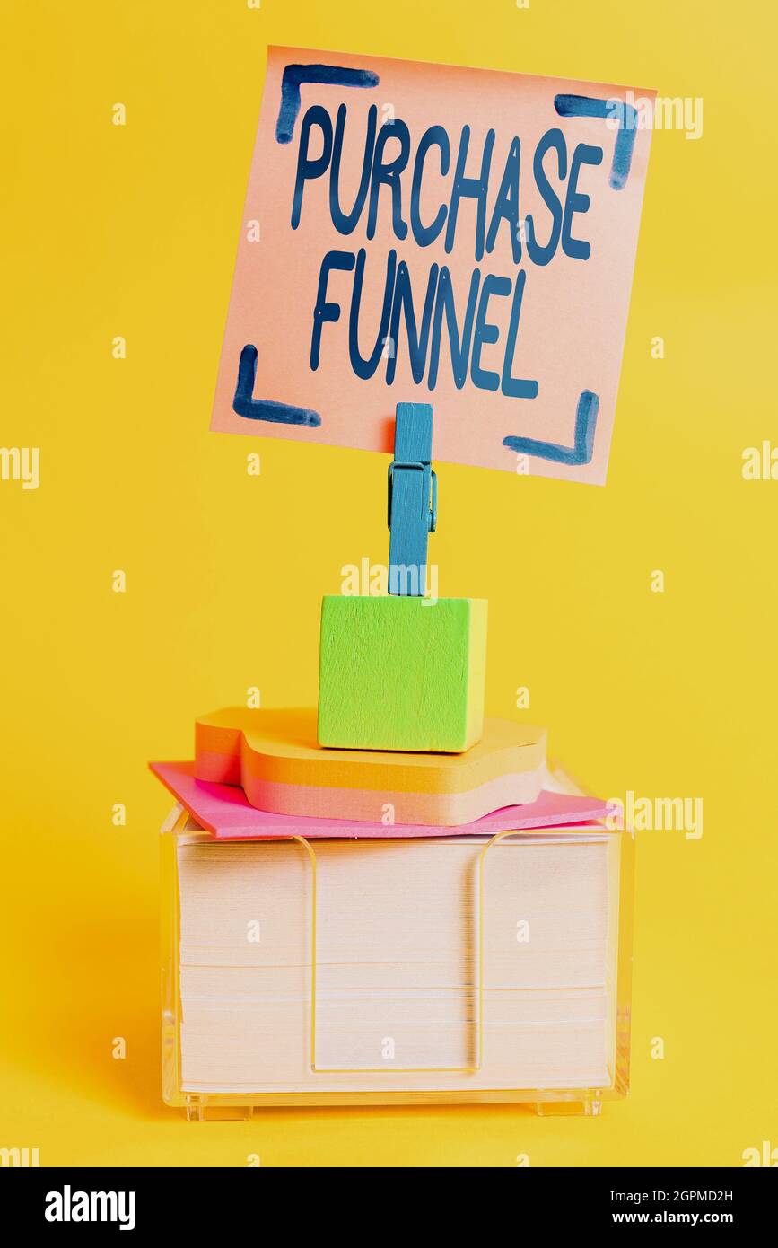 Text caption presenting Purchase Funnel. Business concept consumer ... Text caption presenting Purchase Funnel. Business concept consumer ...