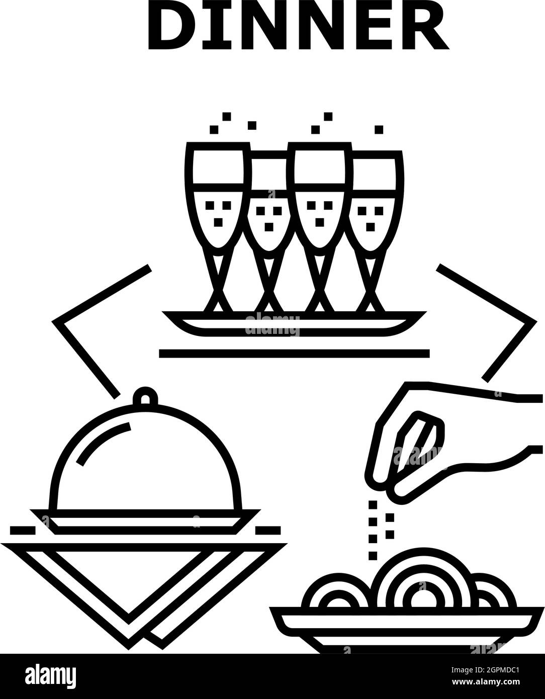 Enjoy delicious dish Black and White Stock Photos & Images - Alamy