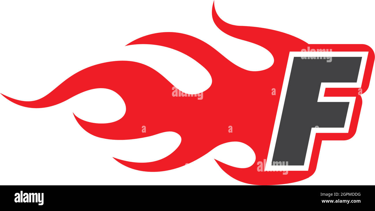 Letter fire logo icon symbol hi-res stock photography and images - Alamy