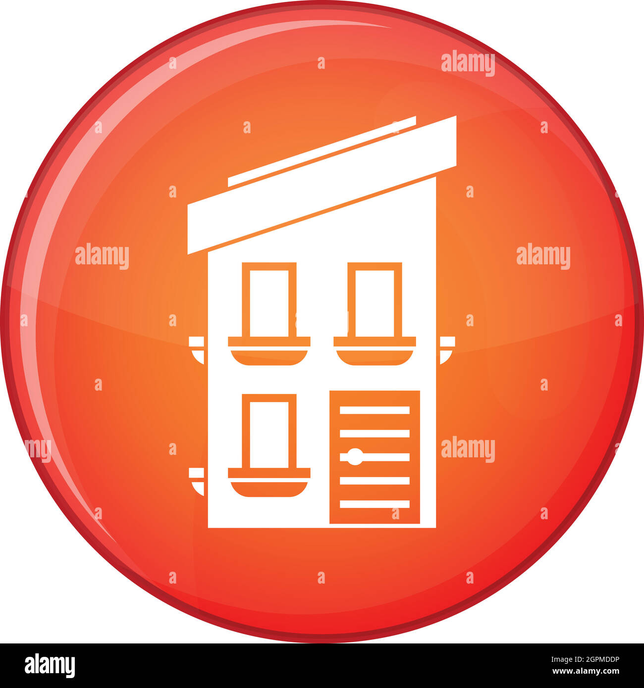 Two-storey house icon, flat style Stock Vector Image & Art - Alamy