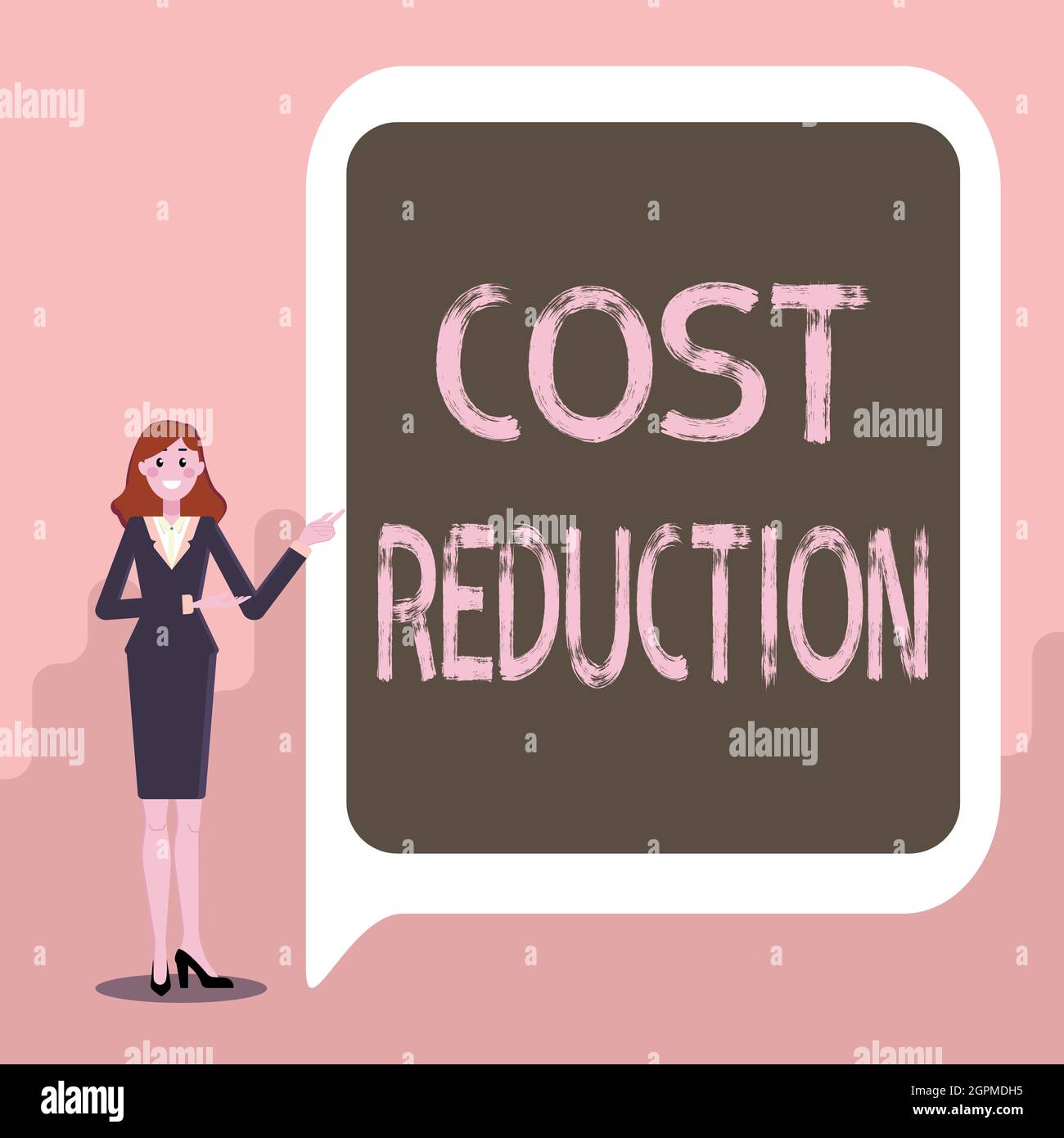 Sign displaying Cost Reduction. Word Written on process of finding and ...