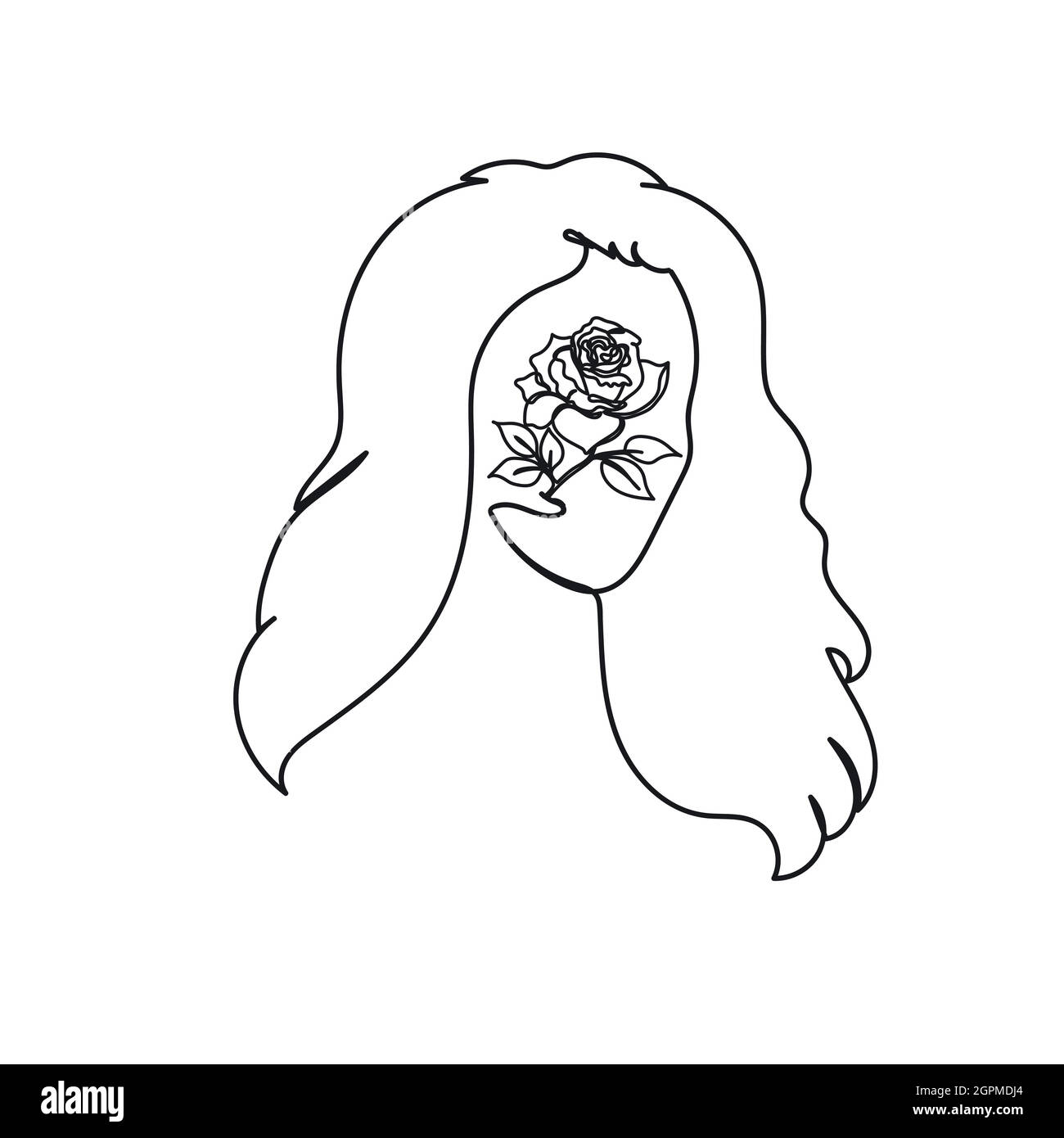 Rose icon in cartoon Cut Out Stock Images & Pictures - Alamy