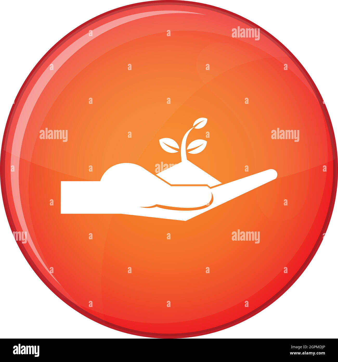 Small tree in hand Stock Vector Images - Alamy