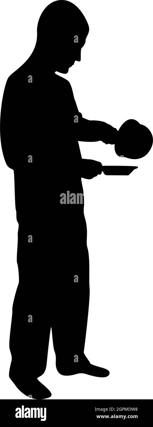 Standing in water man Stock Vector Images - Alamy