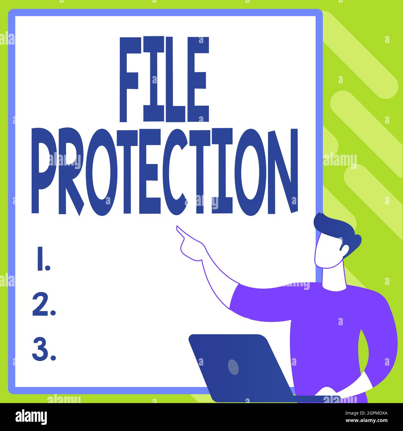 Handwriting text File Protection. Business concept Preventing ...