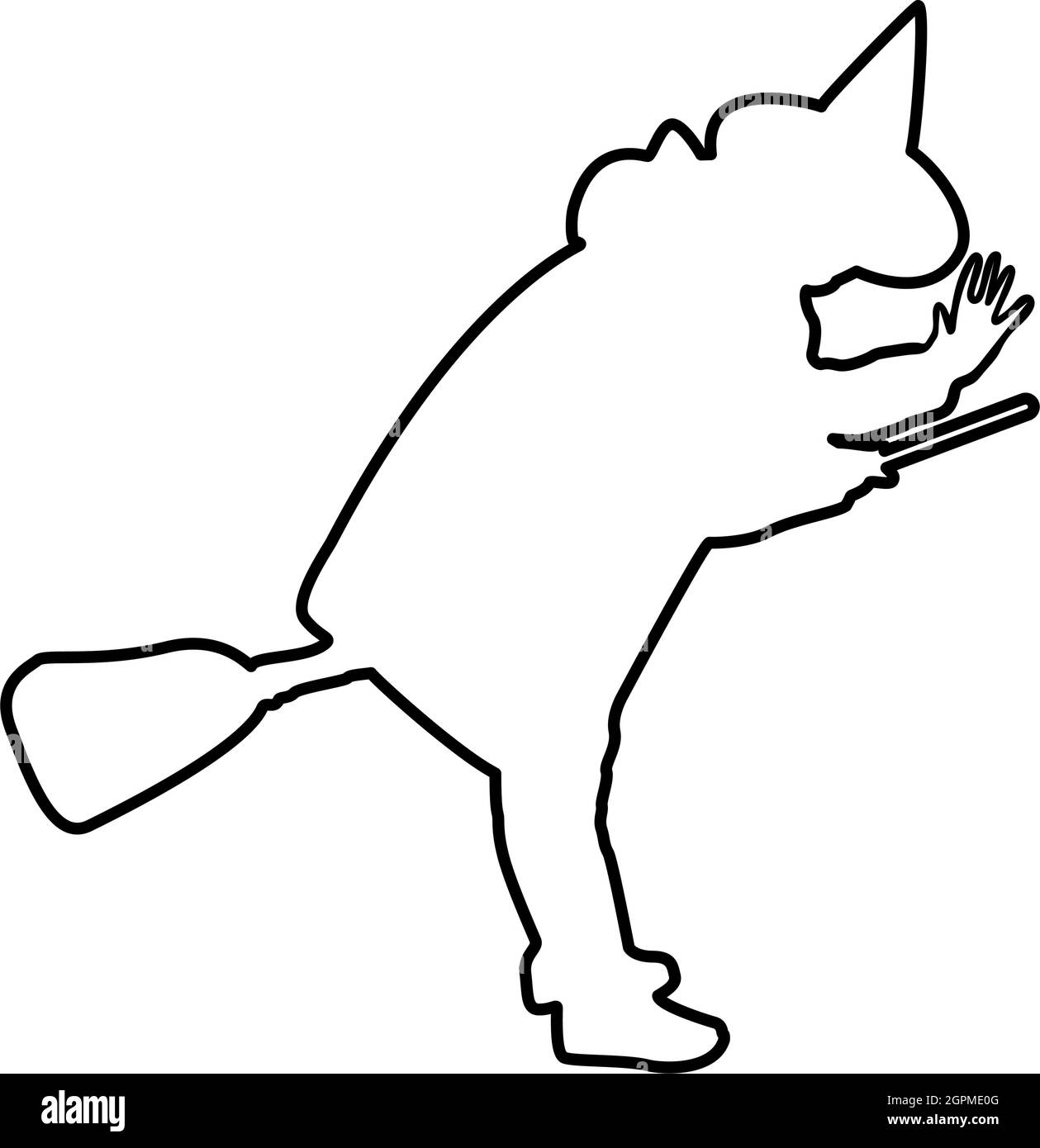 Fairy Wizard Witch flying on broom Subject for Halloween concept ...