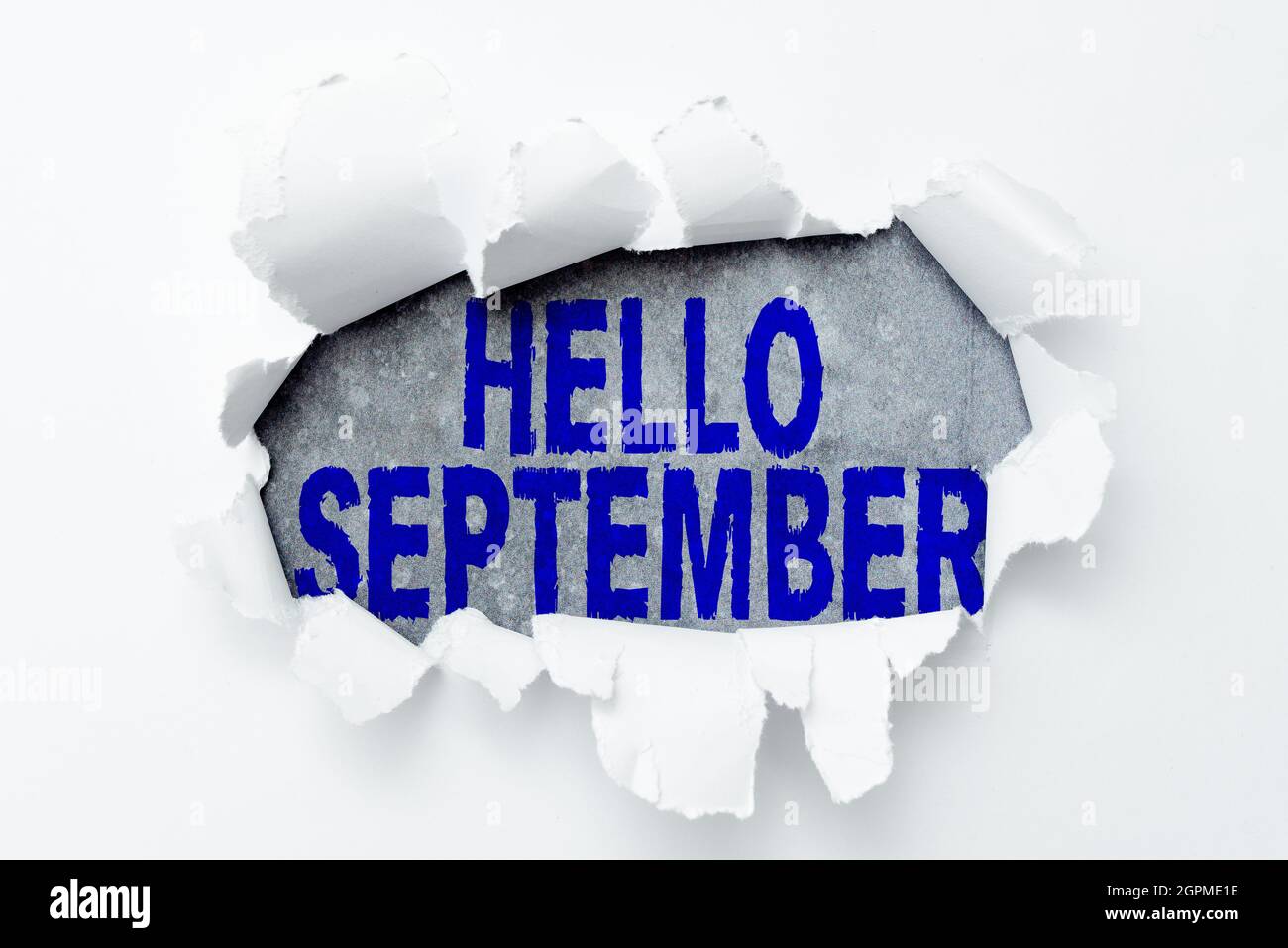 Inspiration showing sign Hello September. Business concept Eagerly ...