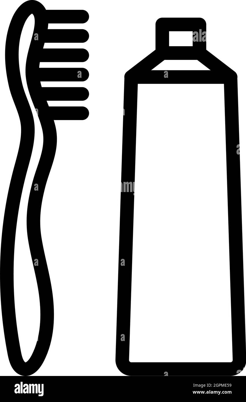 Toothpaste tube icon white Black and White Stock Photos & Images - Alamy