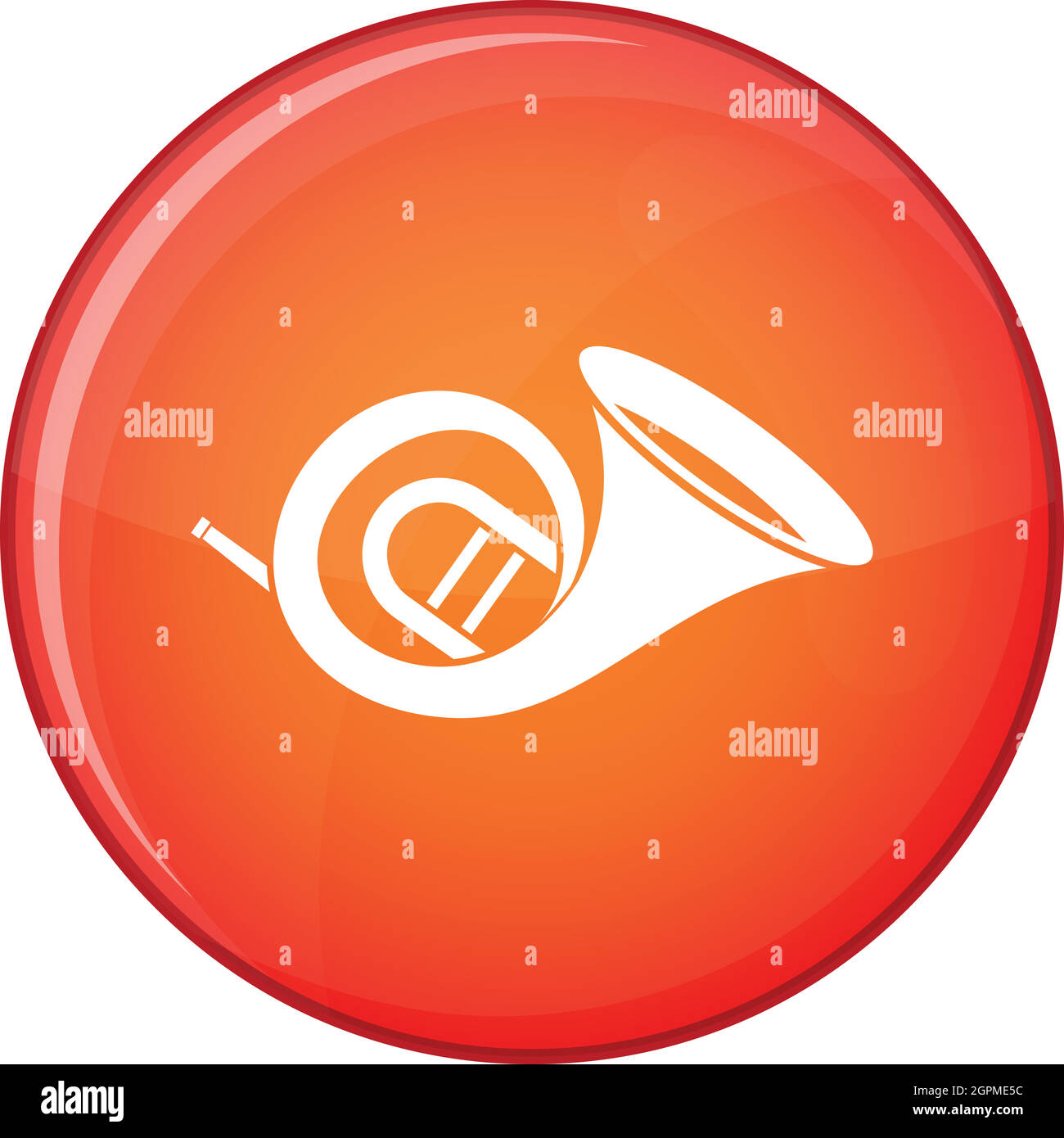 French horn icon, flat style Stock Vector Image & Art - Alamy