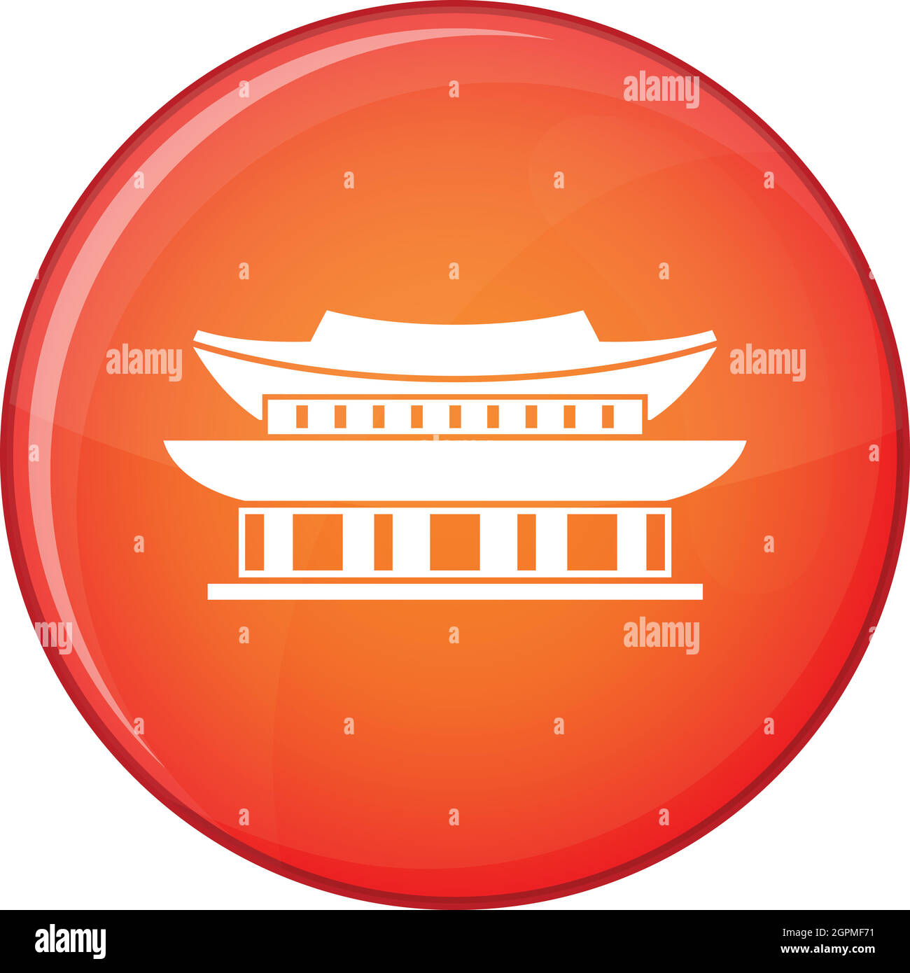 Gyeongbokgung palace, Seoul icon, flat style Stock Vector Image & Art ...