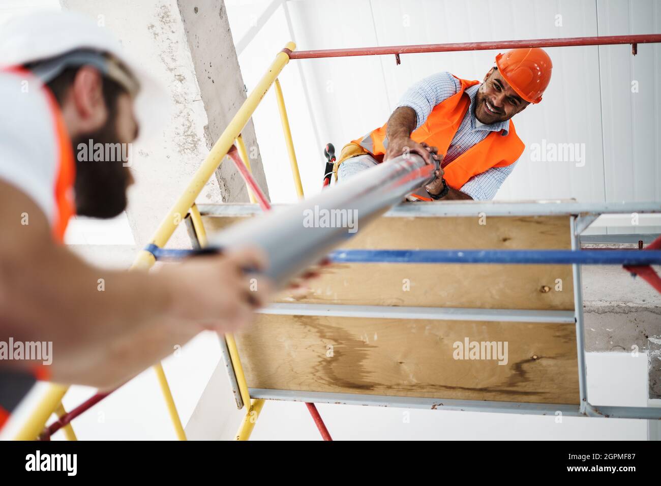 Attractive men building site hi-res stock photography and images - Alamy