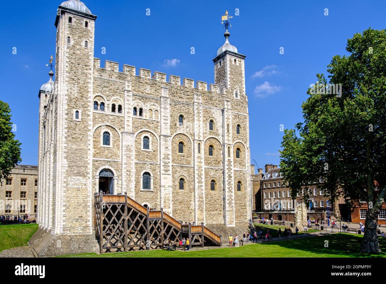 The White Tower is a central tower, the old keep, at the Tower of ...