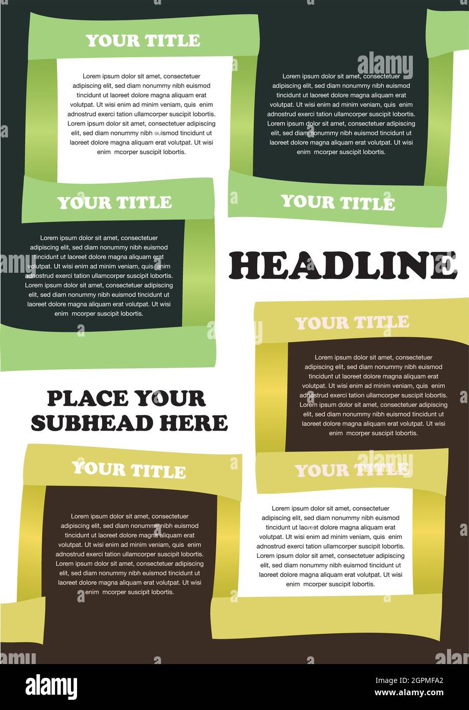 Colorful Paper folding Vector Layout Design Template with area for ...