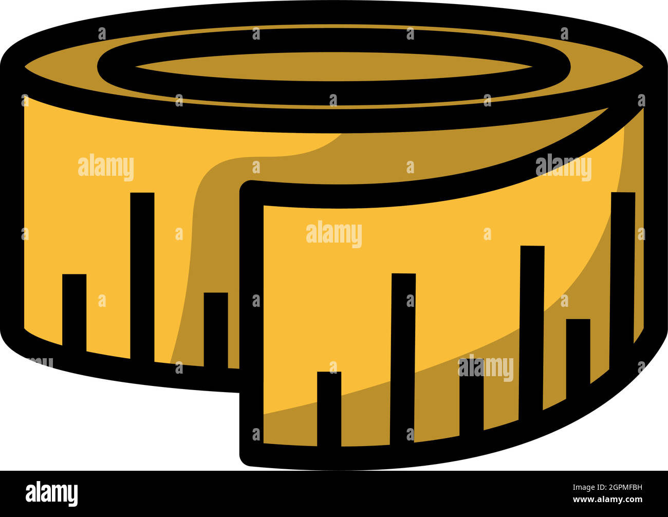 Icon Of Measure Tape Stock Vector Image & Art - Alamy