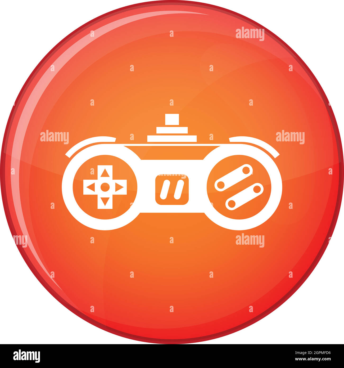 Button gamepad icon flat Stock Vector Images - Alamy