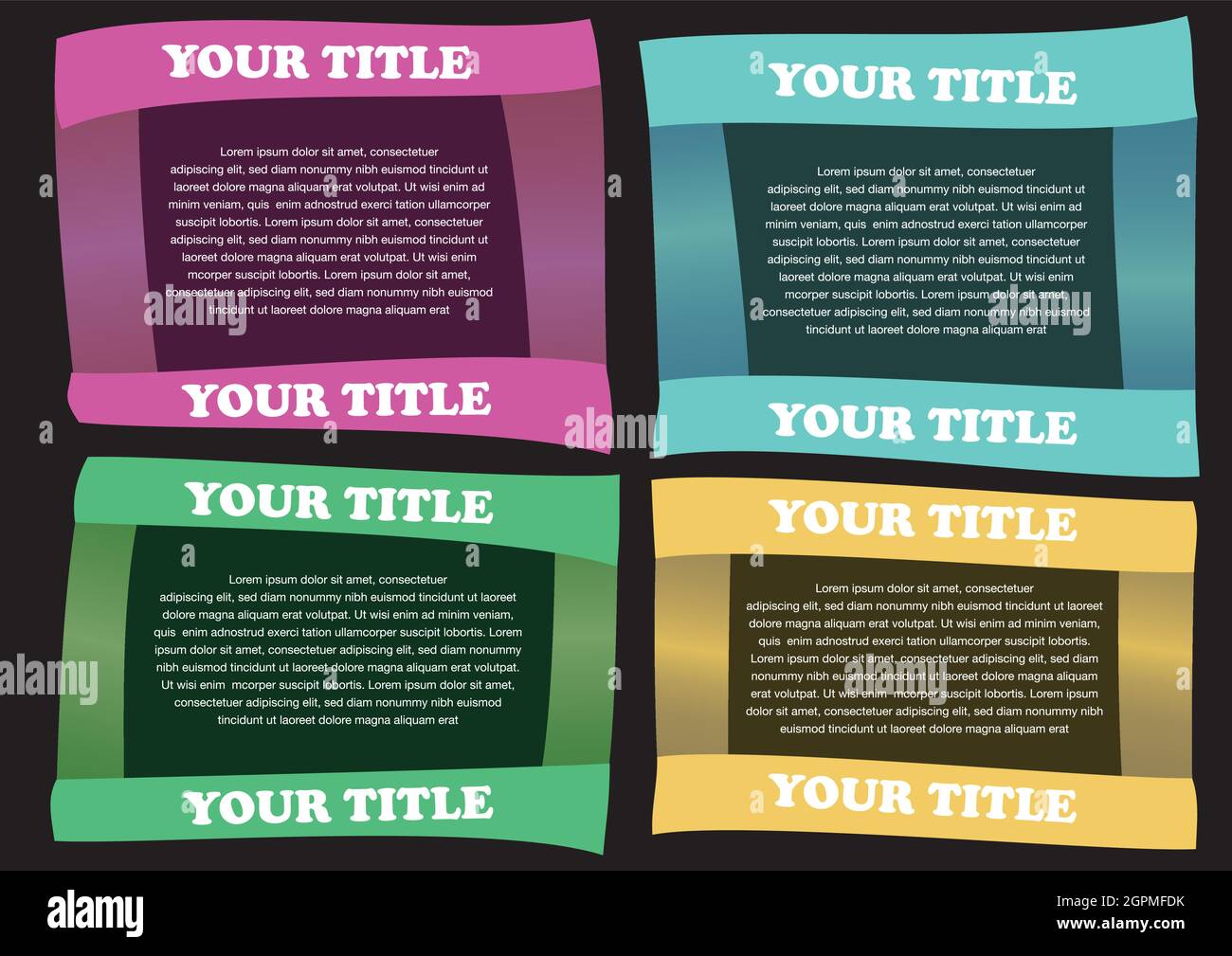 Colorful Paper folding Vector Layout Design Template with area for ...