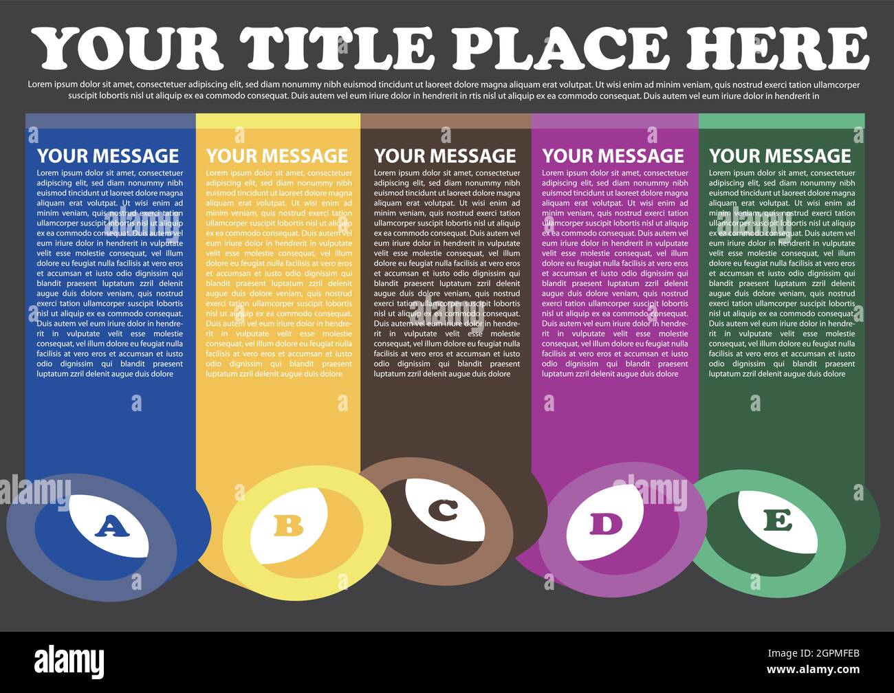 3D circles layout with area for own copy. Vector illustration Stock ...