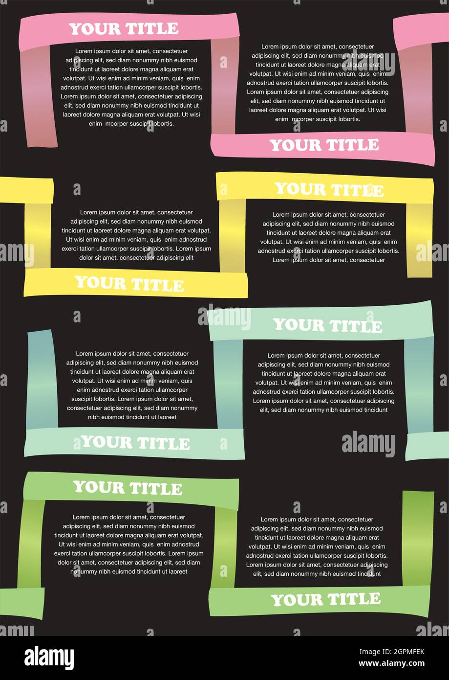 Colorful Paper folding Vector Layout Design Template with area for ...