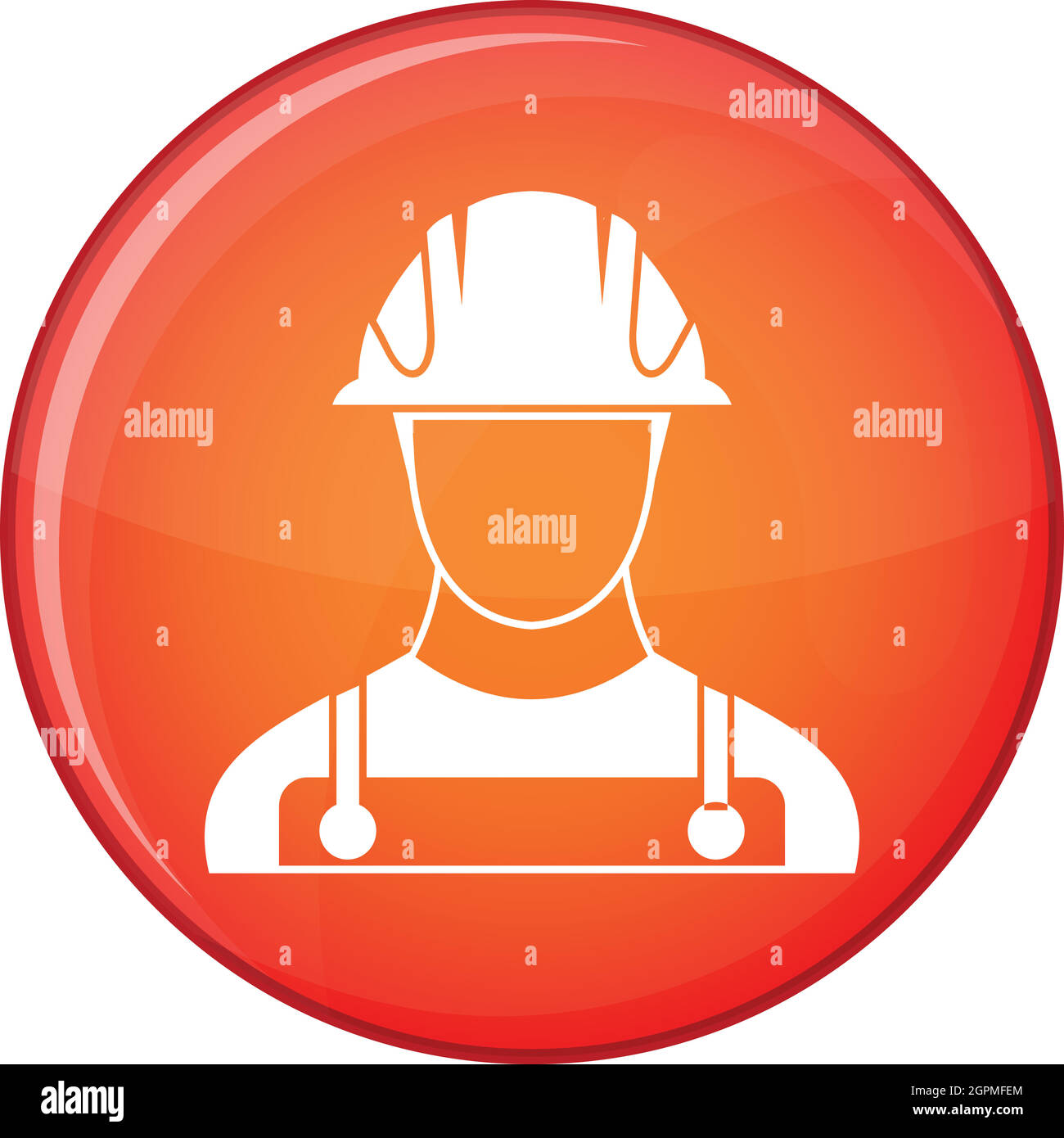 Builder icon, flat style Stock Vector Image & Art - Alamy