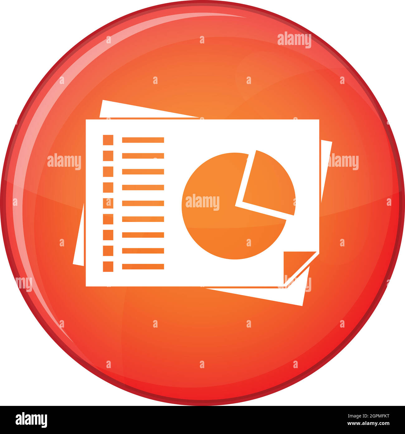 Sheets of paper with charts icon, flat style Stock Vector Image & Art ...