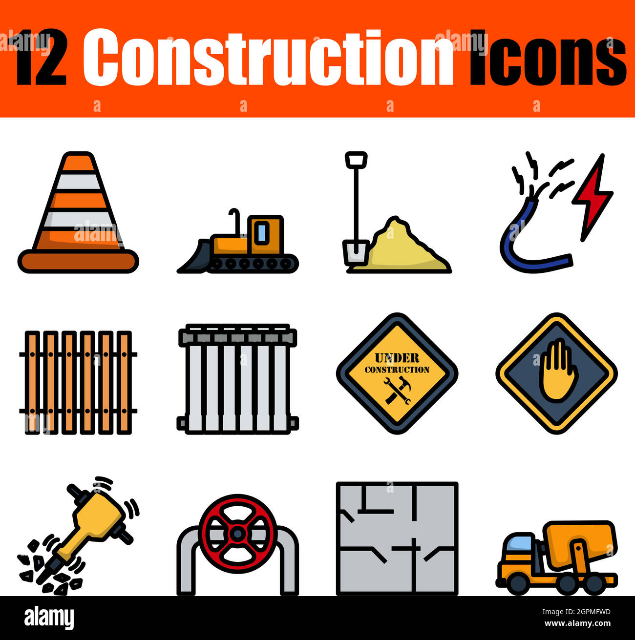 Construction Icon Set Stock Vector Image & Art - Alamy