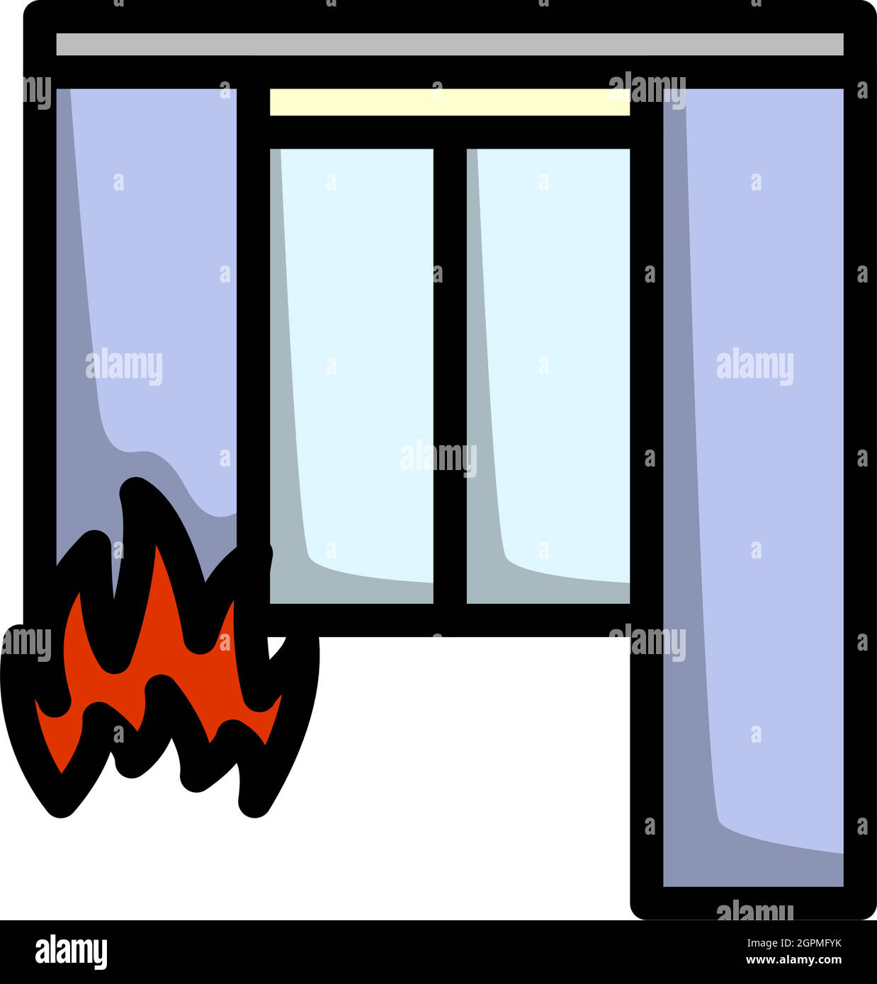 Burning fire curtain hi-res stock photography and images - Alamy