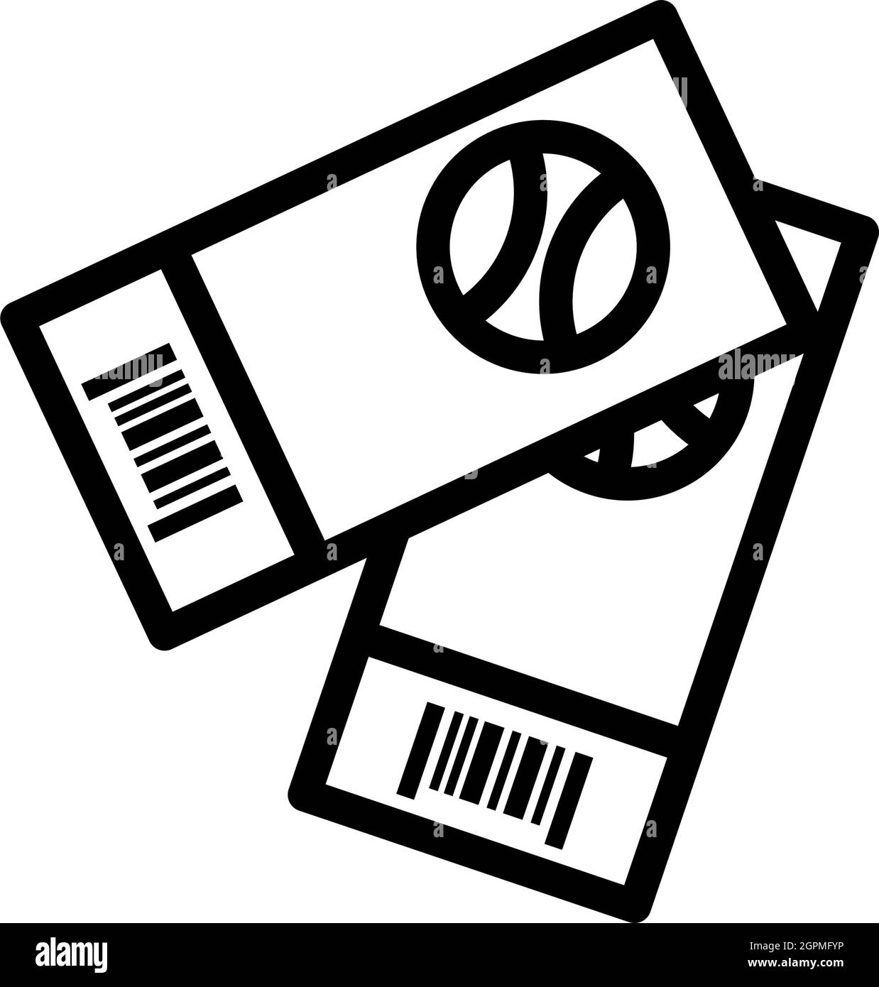 Ticket icon template black Cut Out Stock Images & Pictures - Alamy