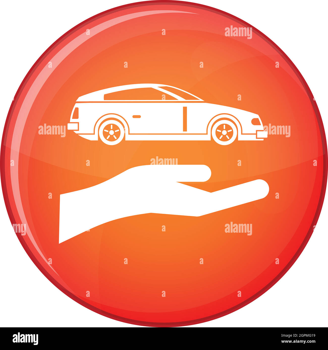 Hand and car icon, flat style Stock Vector Image & Art - Alamy
