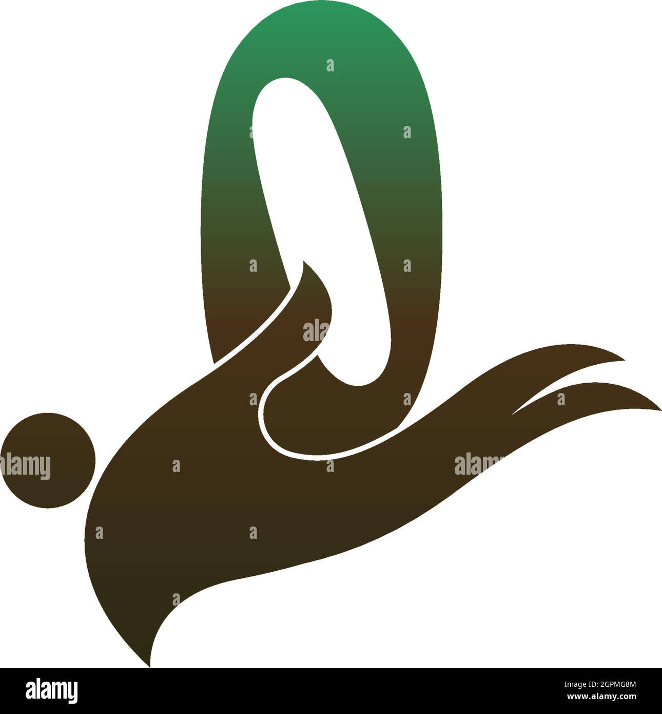 Number zero logo icon with people hand design symbol template Stock ...