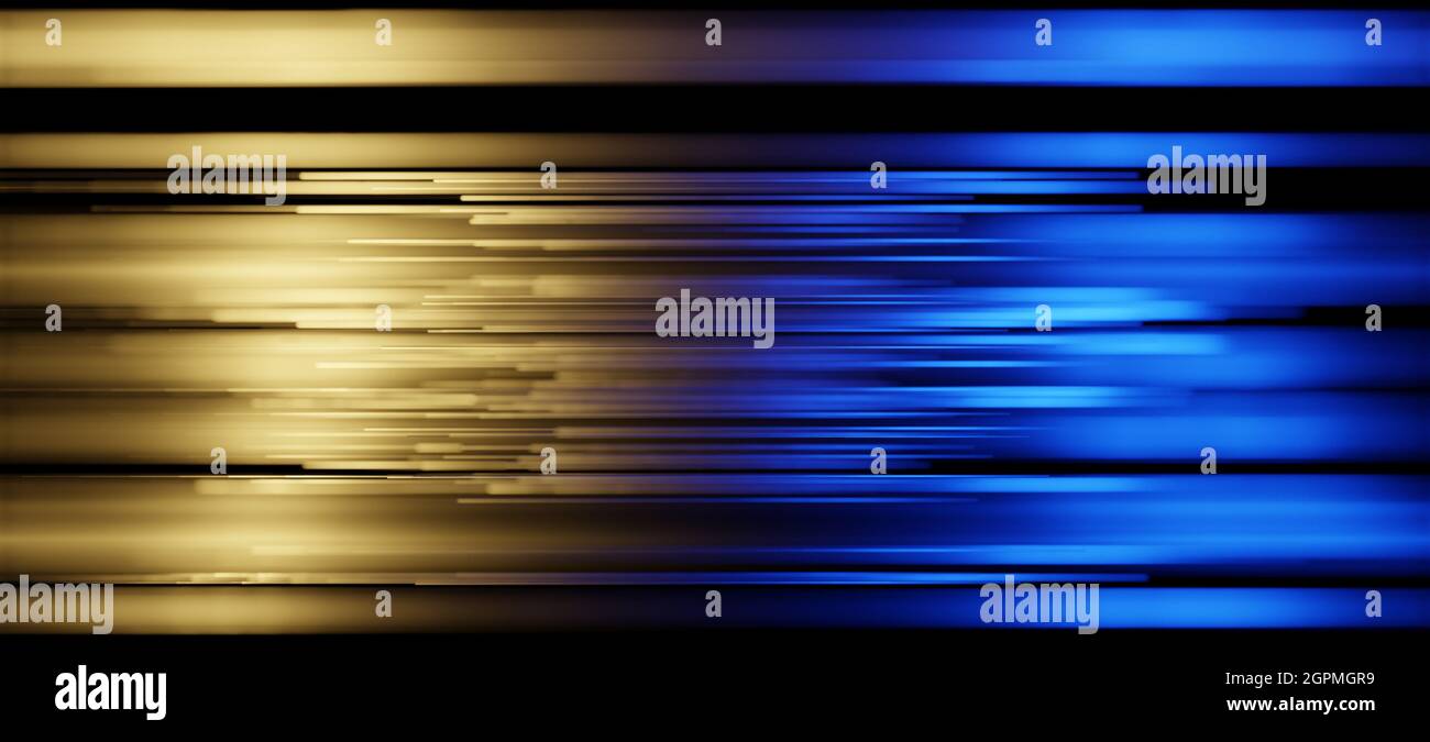 Abstract blurred horizontal lines in yellow and blue colors Stock Photo ...