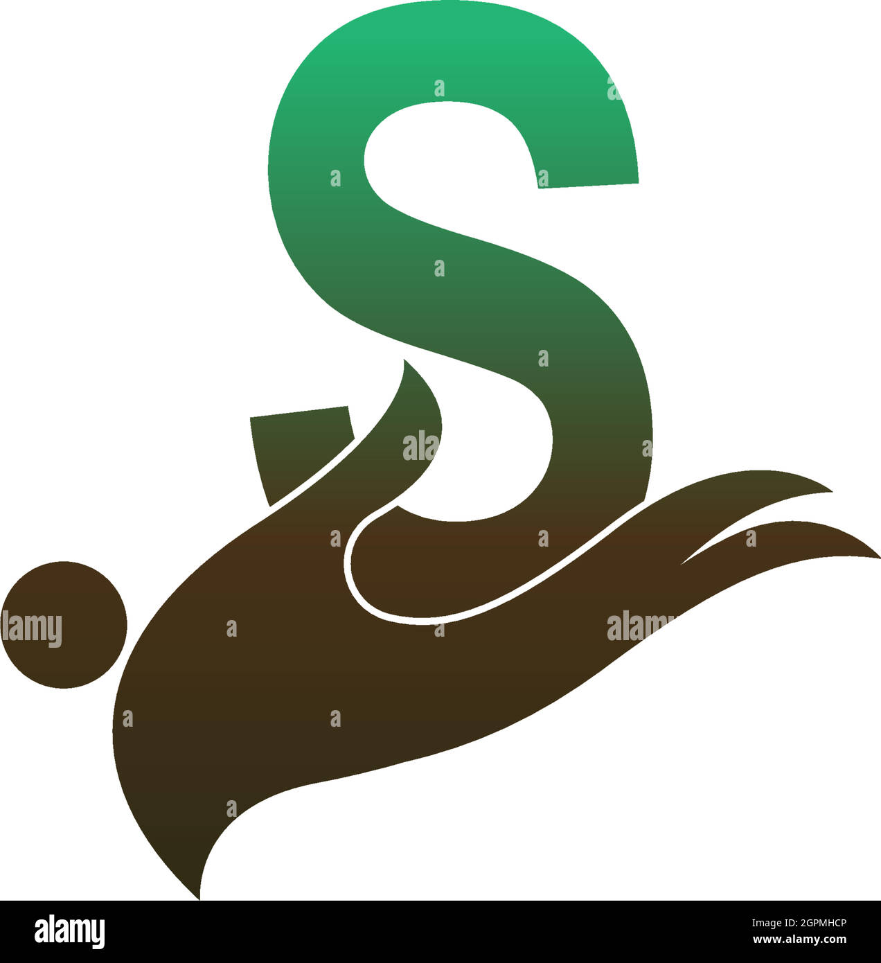 Letter S logo icon with people hand design symbol template Stock Vector ...