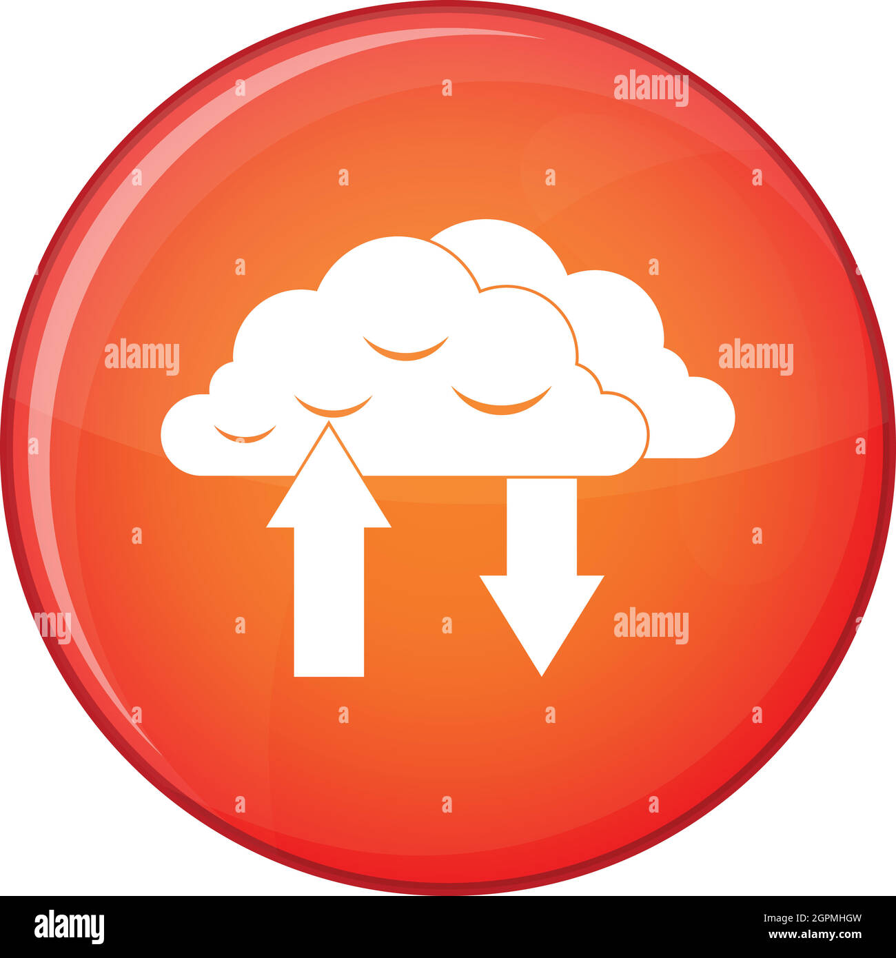 Clouds with arrows icon, flat style Stock Vector Image & Art - Alamy