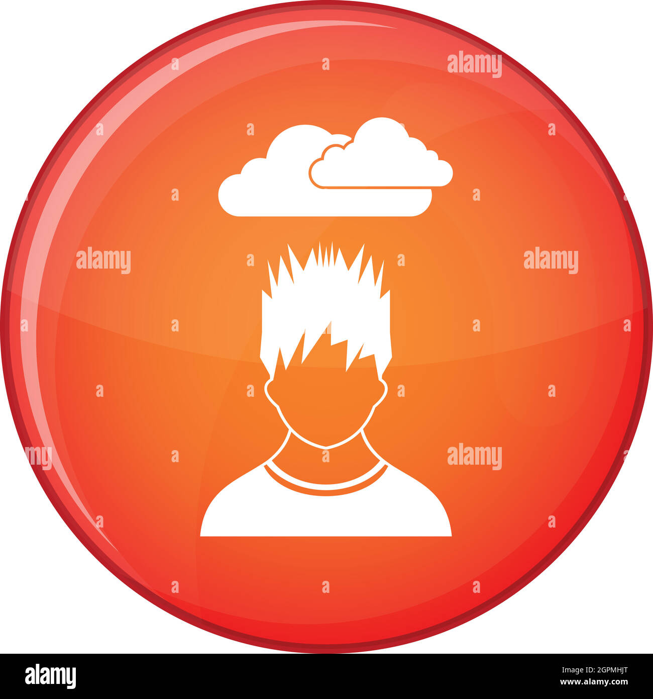 Person rain cloud over Stock Vector Images - Alamy
