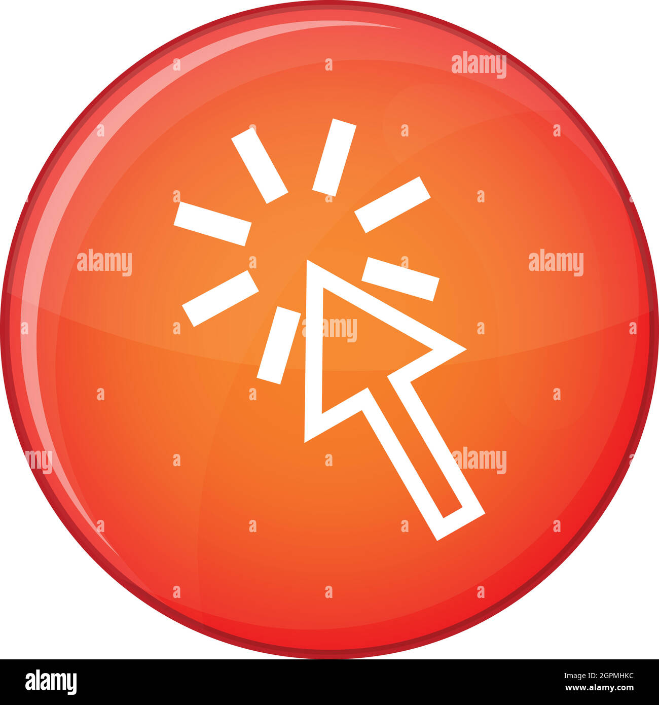 Click icon, flat style Stock Vector Image & Art - Alamy