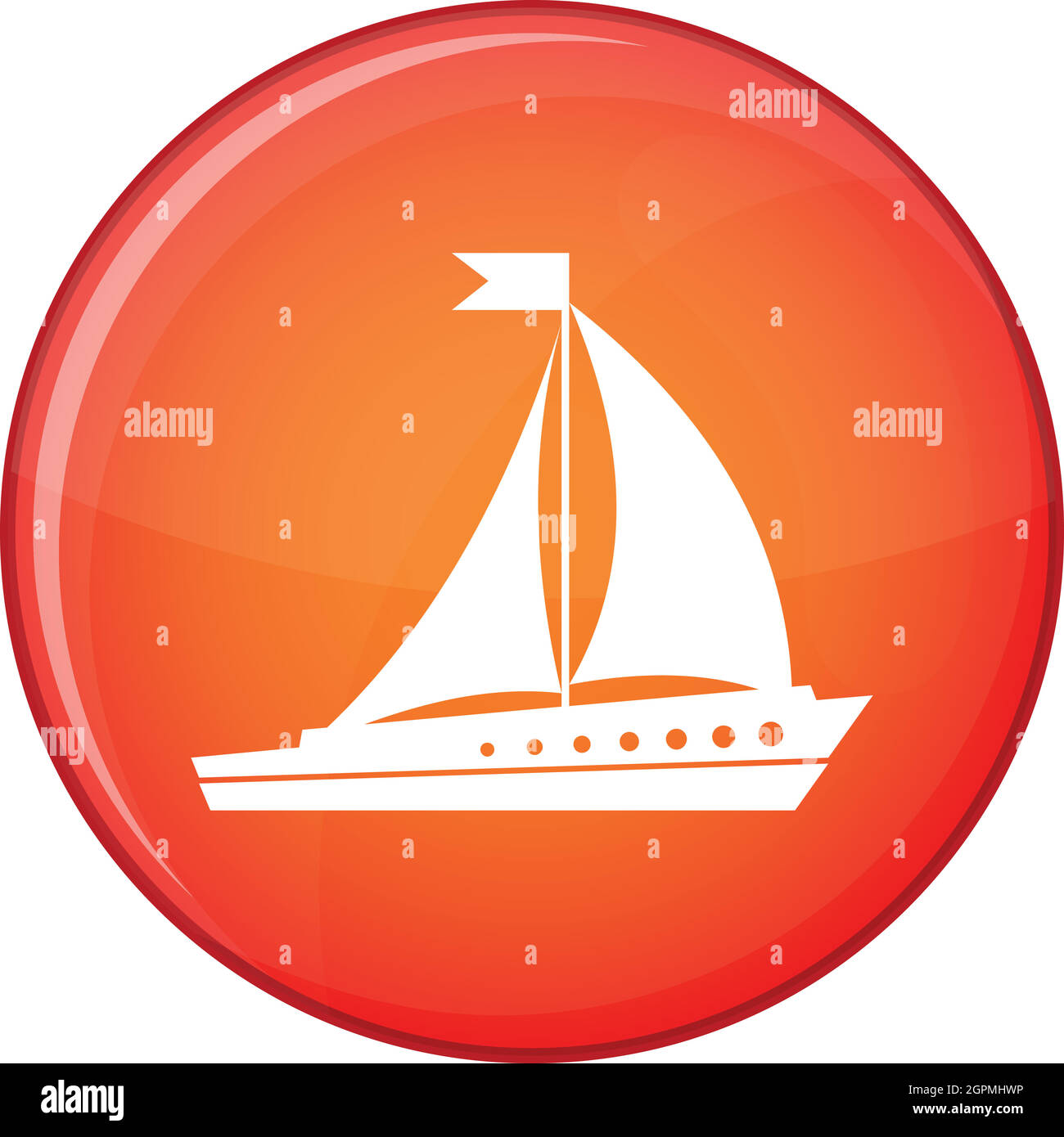 Sailing ship icon, flat style Stock Vector Image & Art - Alamy