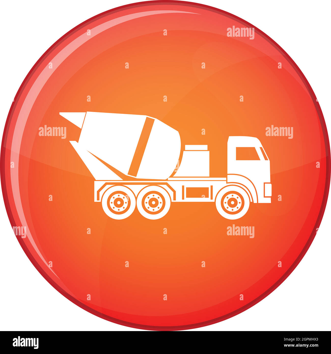 Building mixer for concrete icon, flat style Stock Vector Image & Art ...