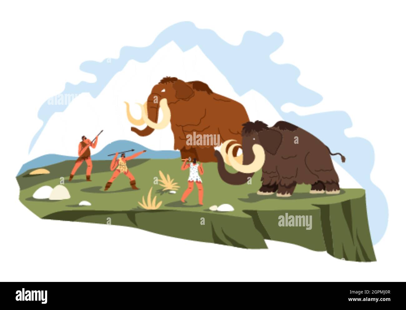 Mammoth bone hunting Stock Vector Images - Alamy