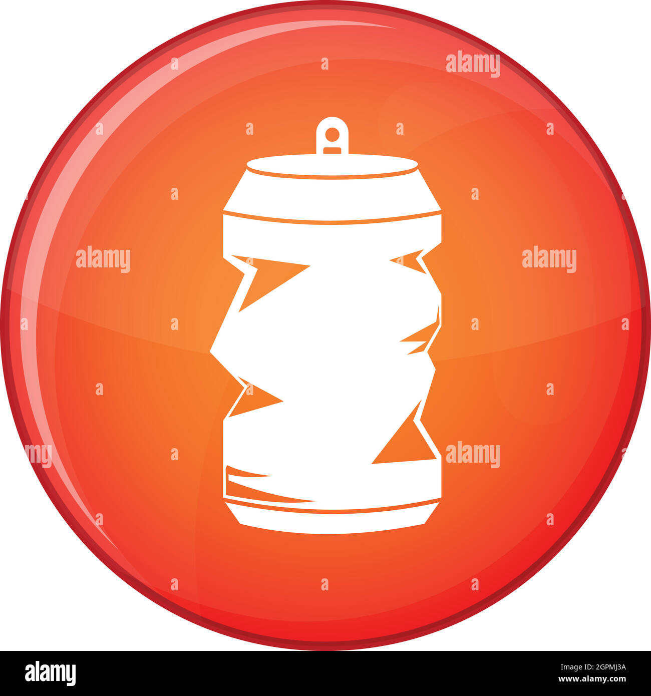 Crumpled aluminum cans icon, flat style Stock Vector Image & Art - Alamy