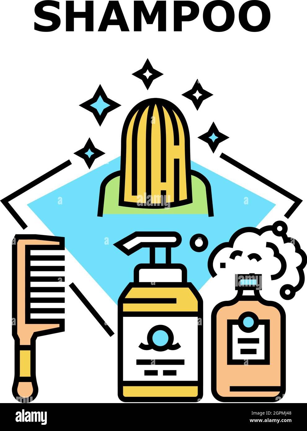 Shampoo Product Vector Concept Color Illustration Stock Vector Image ...