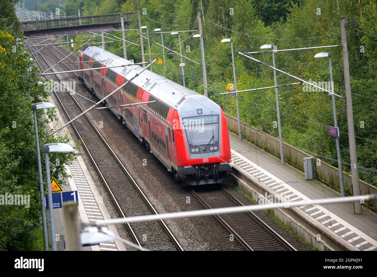 Ahrensburg, Germany. 16th Sep, 2021. A double-decker regional train of ...
