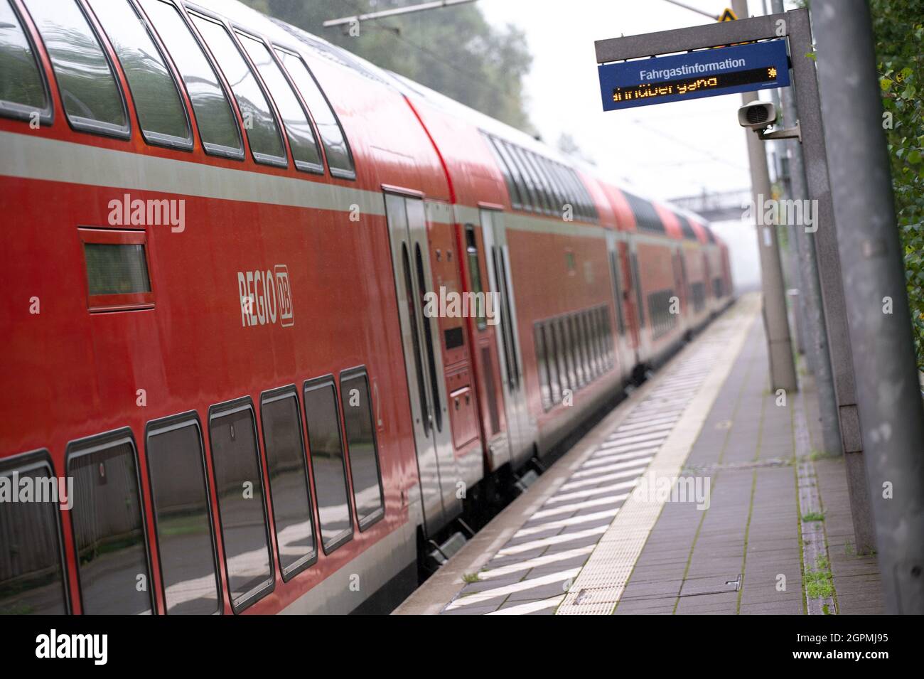 Ahrensburg, Germany. 16th Sep, 2021. A double-decker regional train of ...