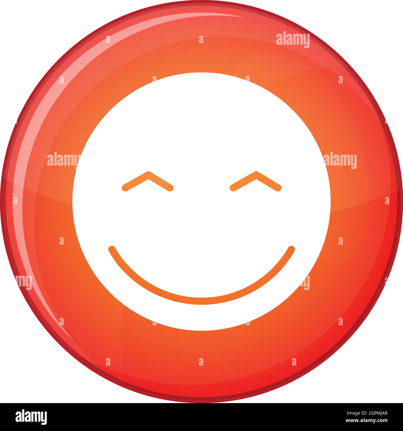 Smiling emoticon, flat style Stock Vector Image & Art - Alamy